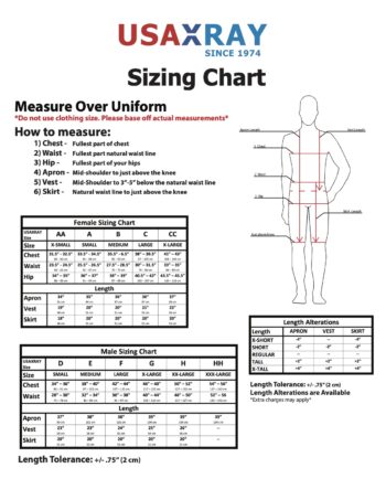Size Chart - USAXRAY
