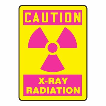 X-Ray Caution Sign Yellow and Pink - USAXRAY